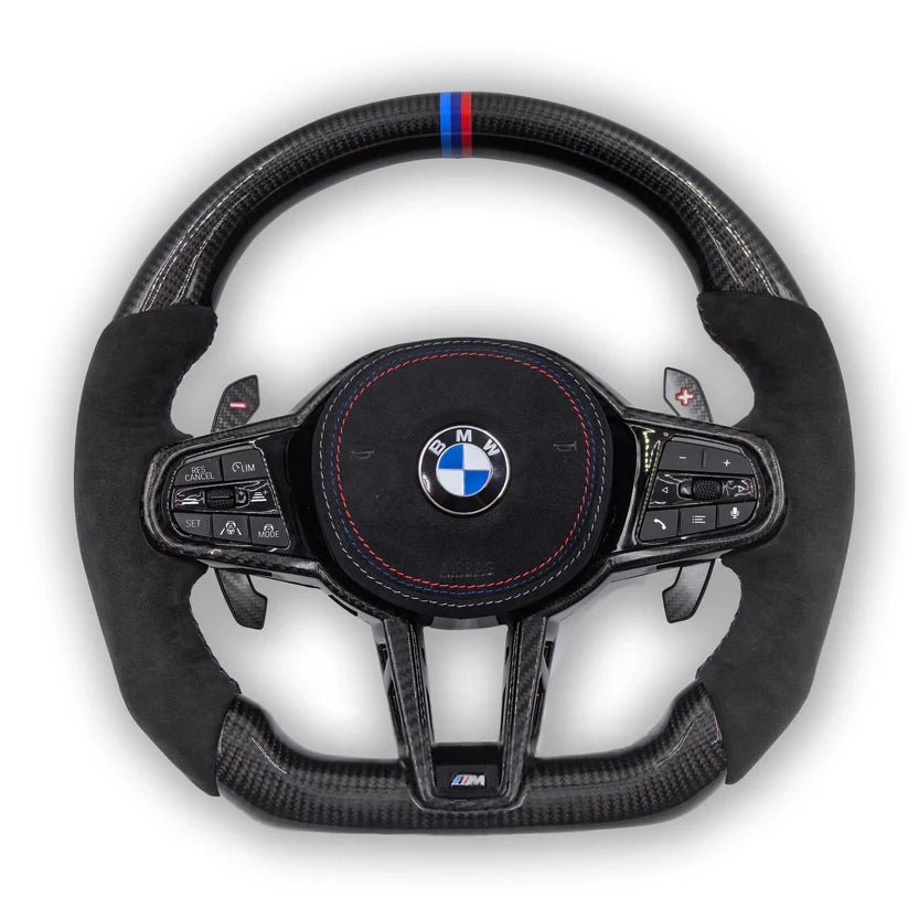 2025 LCI Style Custom Carbon Fiber Steering Wheel for G Chassis (Retro ...
